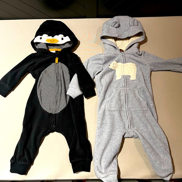 Carter's | One Pieces | Baby Zip Up Fleece Outfits 9 Months | Poshmark